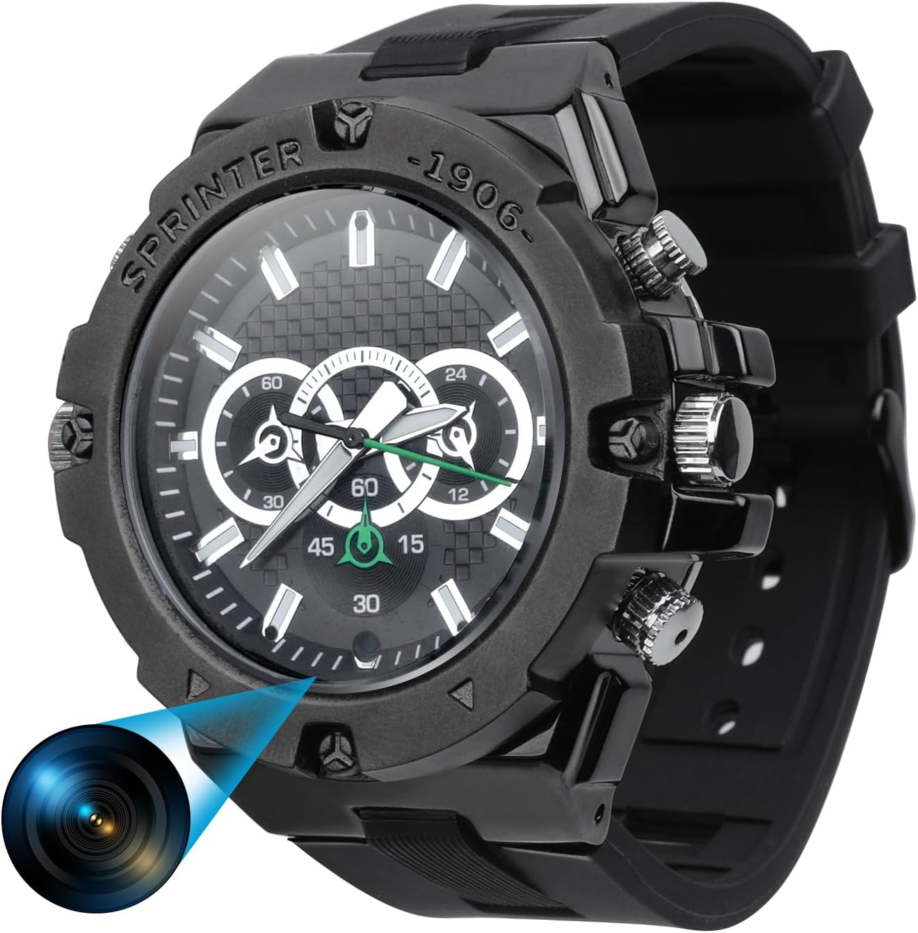 WatchfuVision Telecamera di Sorveglianza 4K, Telecamera HD da 64 GB ...