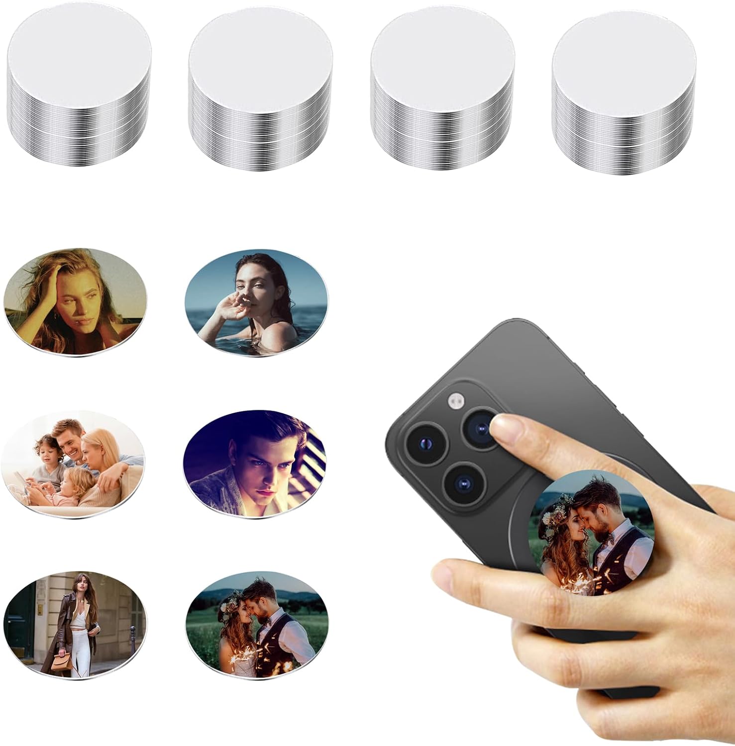 Amazon.com: 1.5 Inch Round Sublimation Blank Aluminum Stickers, Board ...