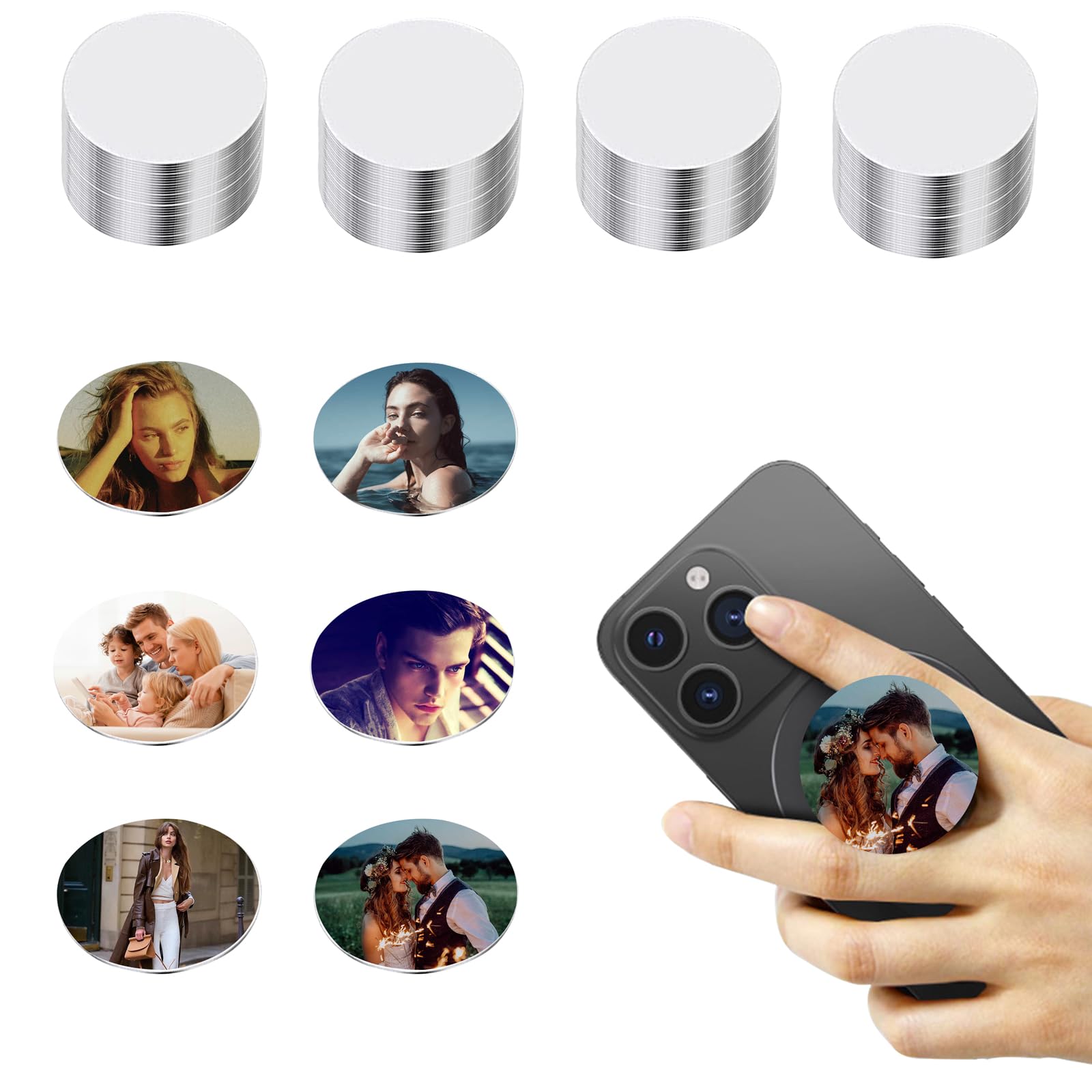 Snapklik.com : 1.5 Inch Round Sublimation Blank Aluminum Stickers ...
