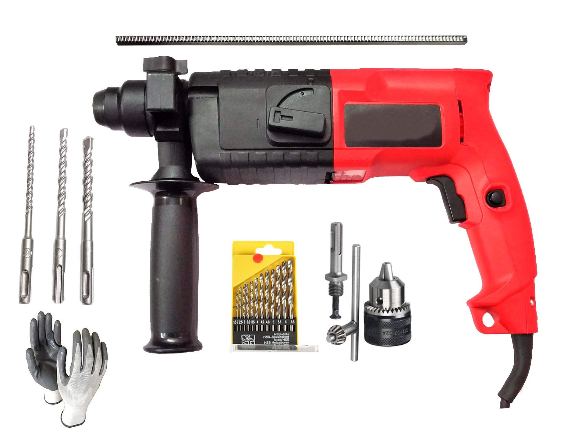 ISC 20mm Rotary Hammer Powerful Drill Machine 850W Pistol Grip Drill ...