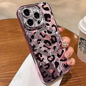 Amazon.com: ZinLyuen Magnetic Case for iPhone 15 Pro Max Case Leopard Cheetah Print Compatible ...