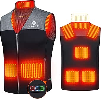 Amazon.com: DOACE Upgraded Heated Vest for Men and Women, Smart ...