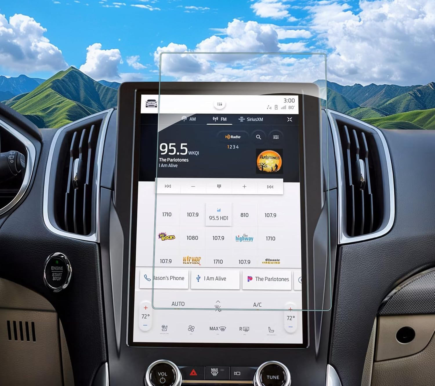 Amazon.com: SHAOHAO for 2024 Ford Edge Screen Protector Matte for 2021 ...