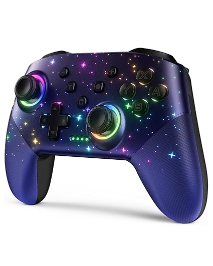 Amazon.com: VOYEE Switch Controller, LED Star Wireless Pro Controllers ...