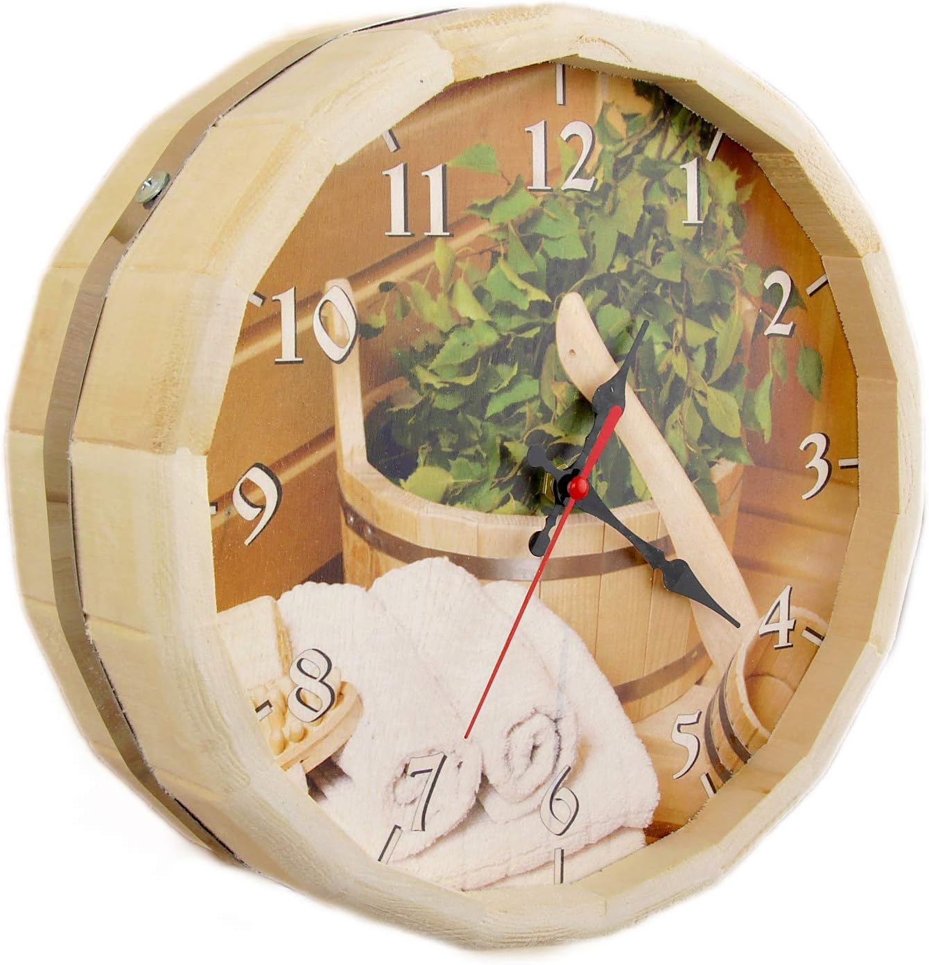 Amazon.com : Russian Sauna and Spa Clock ''Banya Things'' Barrel Shape ...