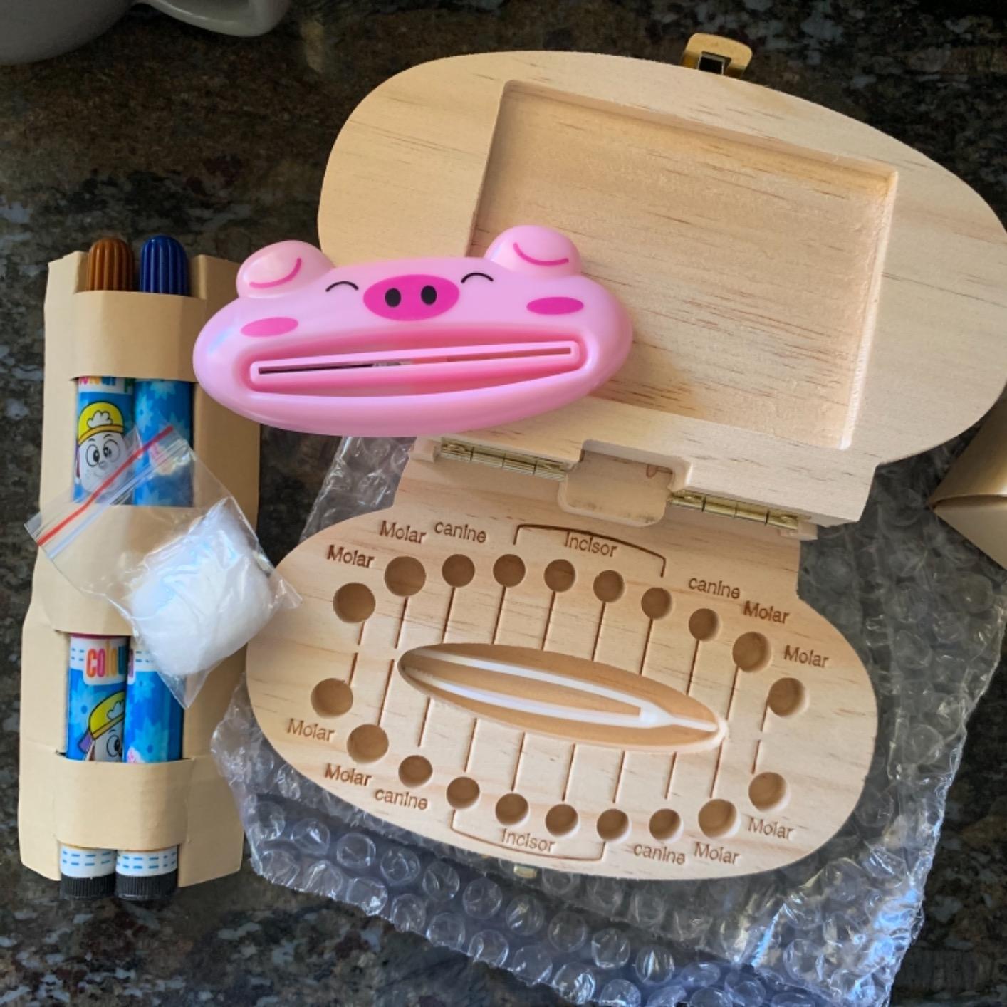 Amazon.com : Scutal Baby Tooth Box is a Tooth Keepsake Box with Album ...