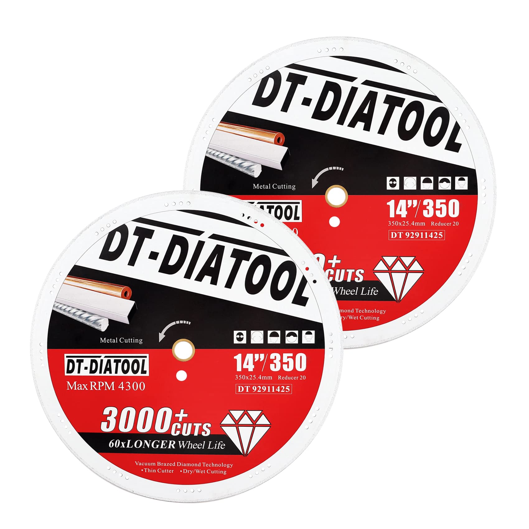 Snapklik.com : DT-DIATOOL Diamond Cut Off Wheels 14 X 1 For Steel Iron ...