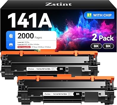 Amazon.com: 141A W1410A Black Toner Cartridge Set 2-Pack High Yield ...
