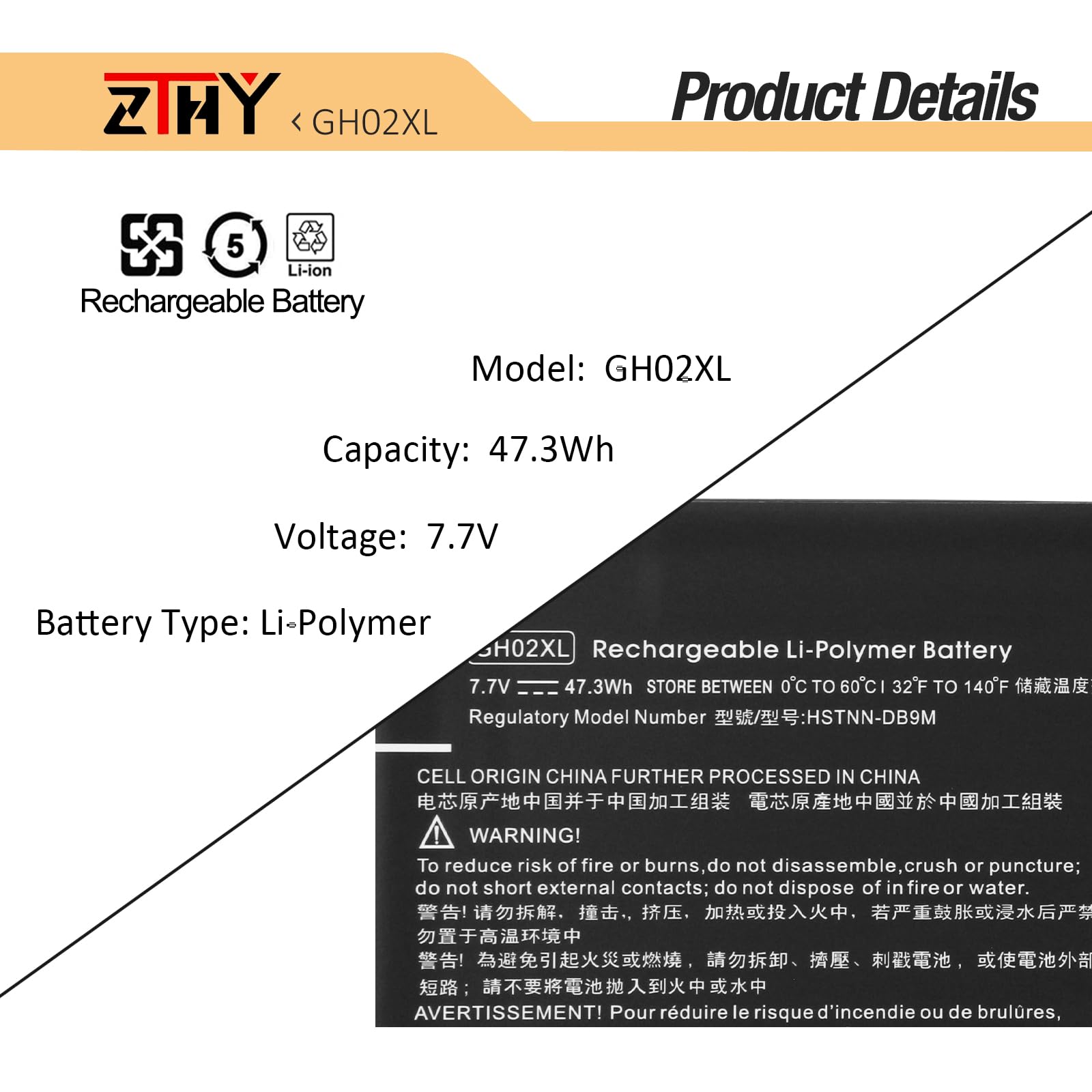 Gh02xl Battery Replacement 47.3Wh GH02XL Battery For HP Chromebook 11A ...