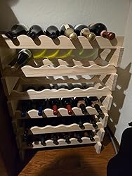 Amazon.com: Giantex 72 Bottle Stackable Modular Wine Rack, 6-Tier Wine ...