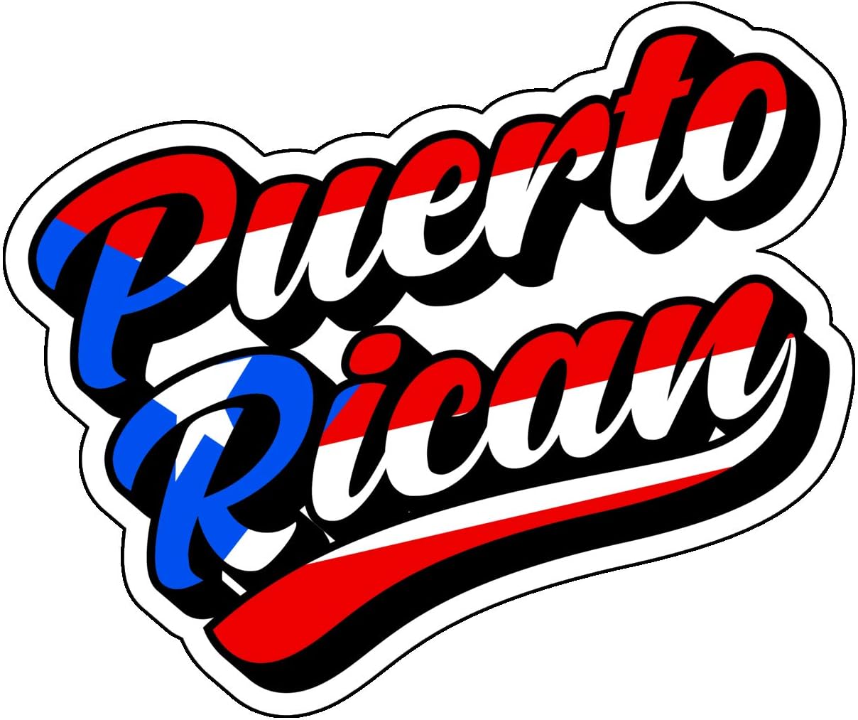 Amazon.com: Die Cut Puerto Rican Vinyl Decal - Flag Bumper Sticker ...