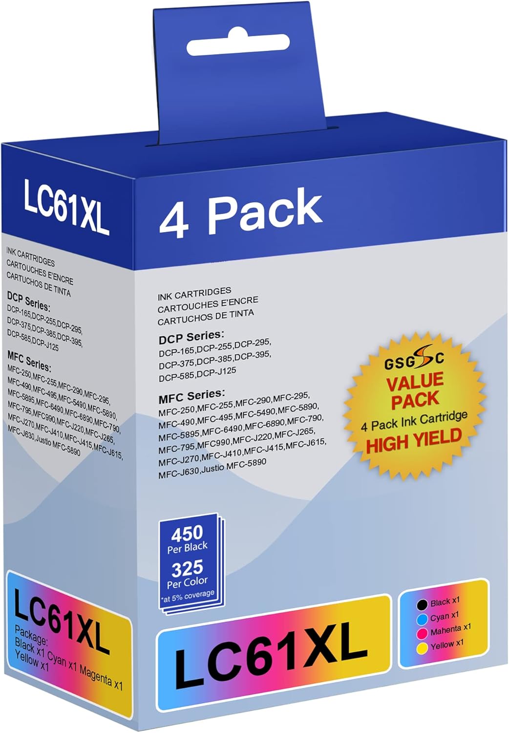 Amazon.co.jp: LC61 LC65 XL 互換インクカートリッジ Brother LC61 LC65 互換インク MFCシリーズで ...