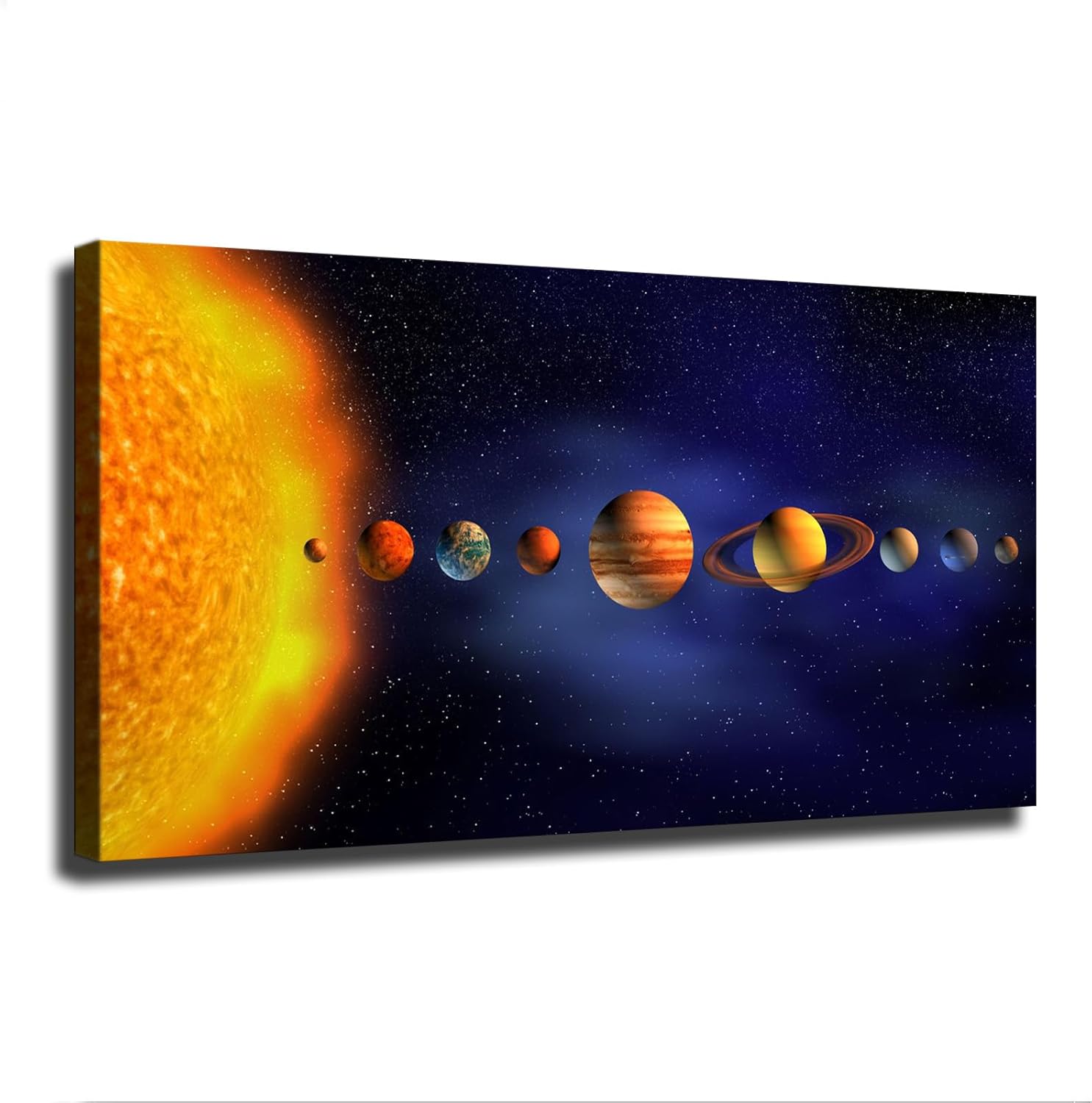 Amazon.com: Solar System Canvas Print, Space Canvas Art, Universe Wall ...