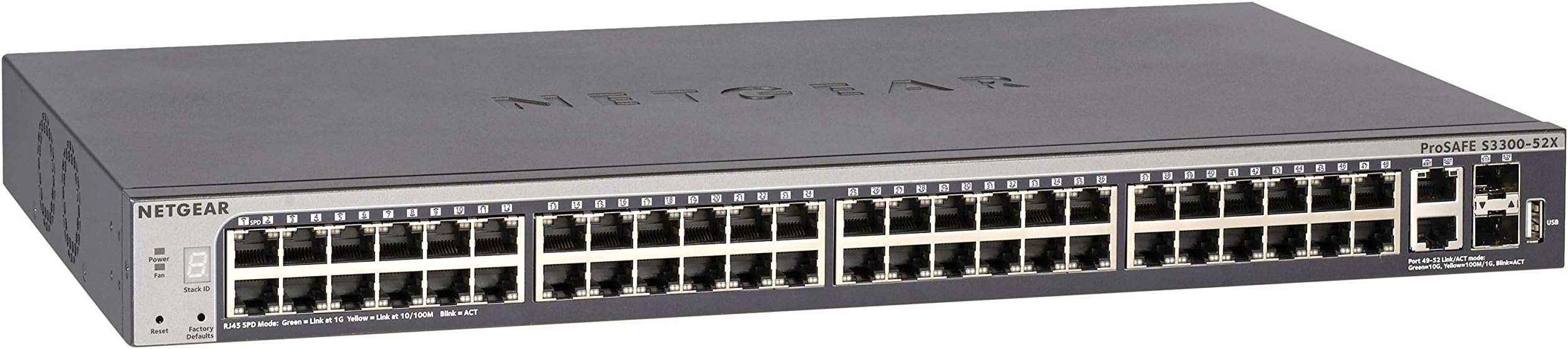 Amazon.com: NETGEAR 52-Port Gigabit/10G Stackable Smart Switch (GS752TX ...