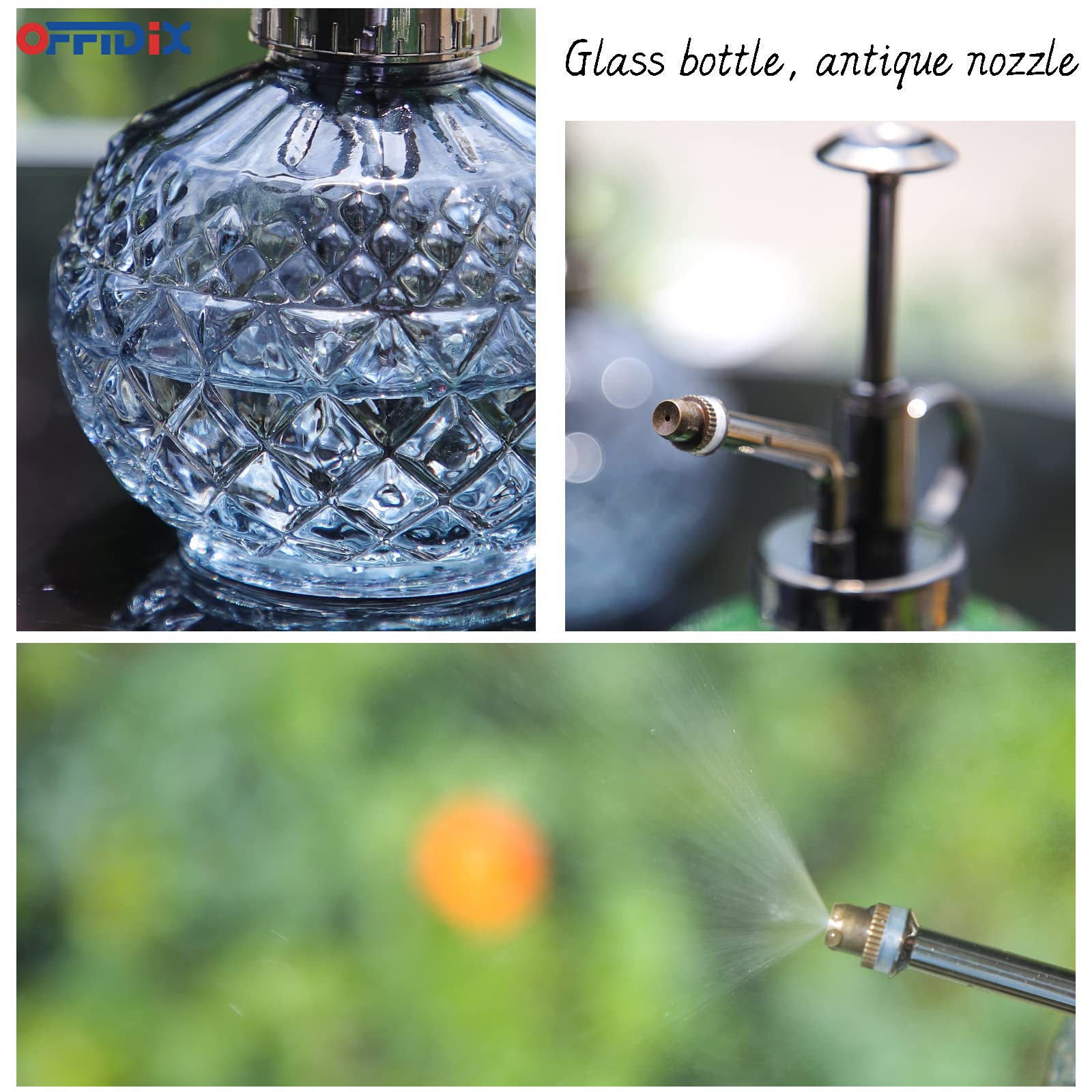 Snapklik.com : OFFIDIX Plant Mister, Vintage Glass Spray Bottle, Flower ...