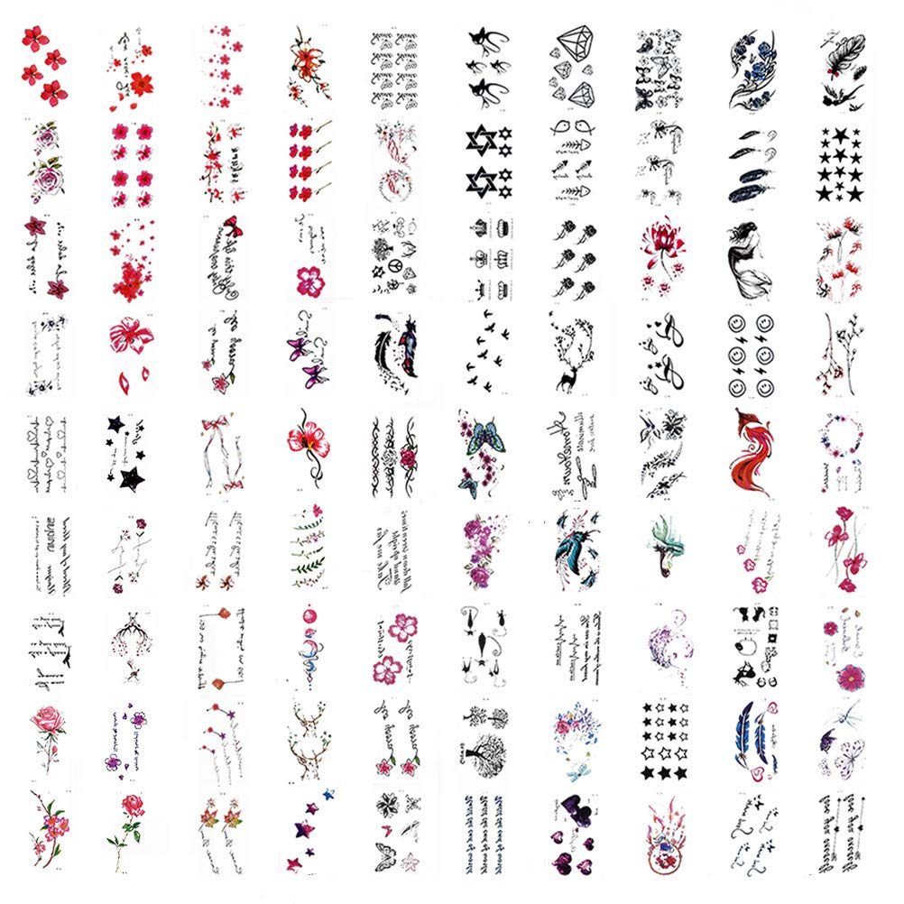 Buy 90 Sheets of Tiny Waterproof Temporary Tattoos, 3 Styles Temporary ...