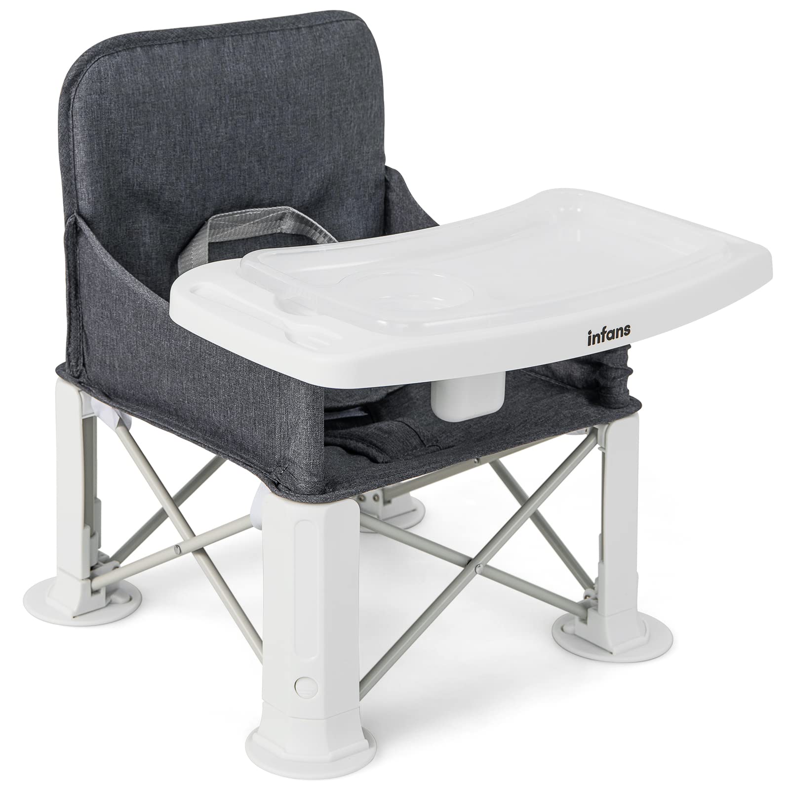 Amazon.com : INFANS Baby Travel Booster Seat, Folding Portable Sit Up ...