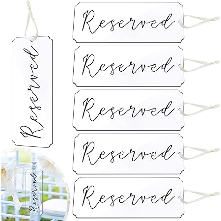 Amazon.com: Darware Hanging Wooden Reserved Signs (6-Pack); Rustic ...