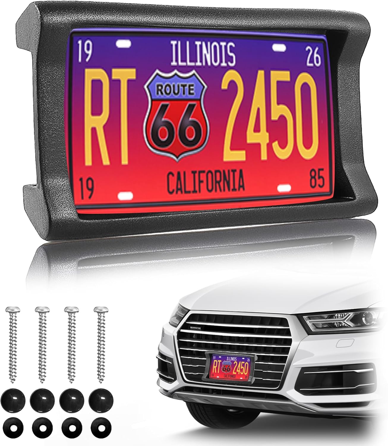 Amazon.com: IPETRK Front License Plate Bumper Guard 2.3" Extra Thick ...