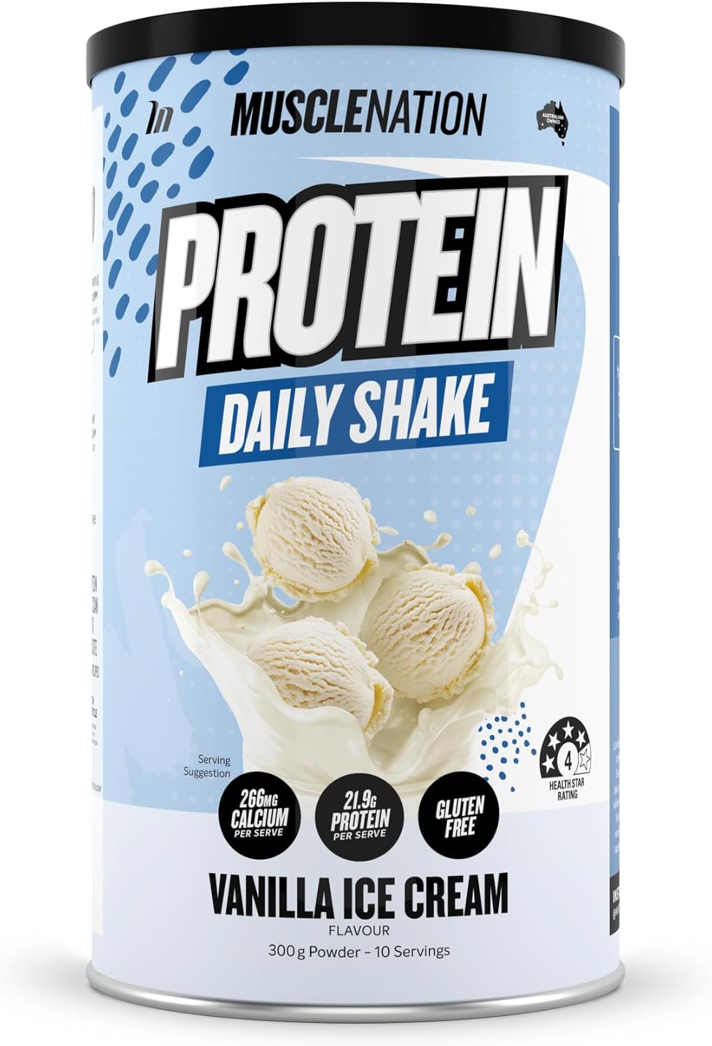Muscle Nation Vanilla Ice Cream Daily Shake - Protein Powder for Daily ...