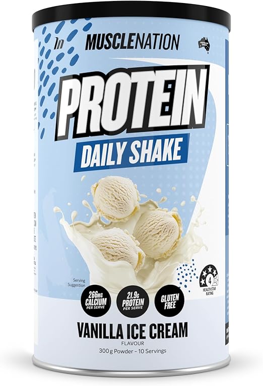 Muscle Nation Vanilla Ice Cream Daily Shake - Protein Powder for Daily ...