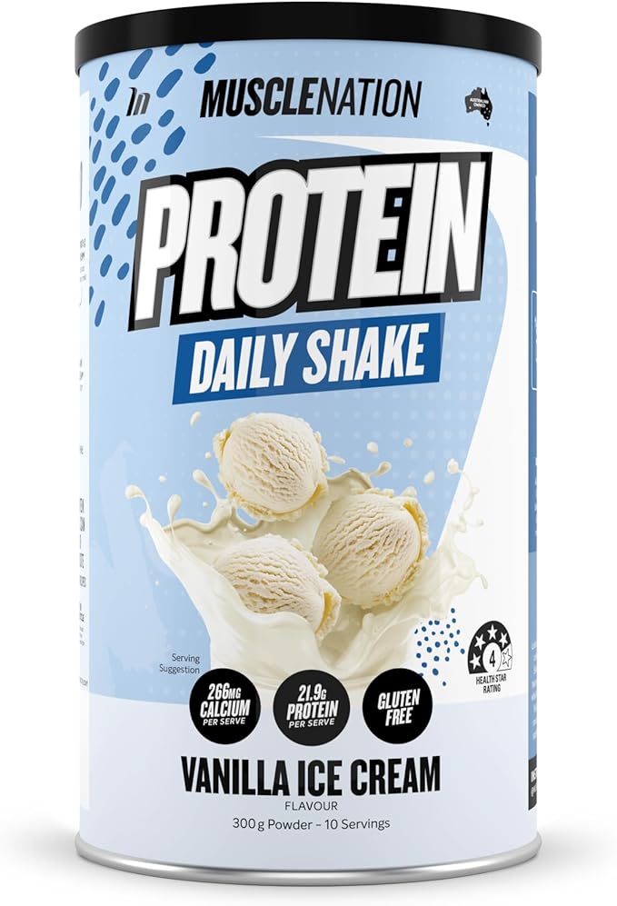 Muscle Nation Vanilla Ice Cream Daily Shake - Protein Powder for Daily ...