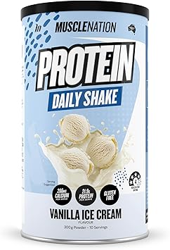 Muscle Nation Vanilla Ice Cream Daily Shake - Protein Powder for Daily ...