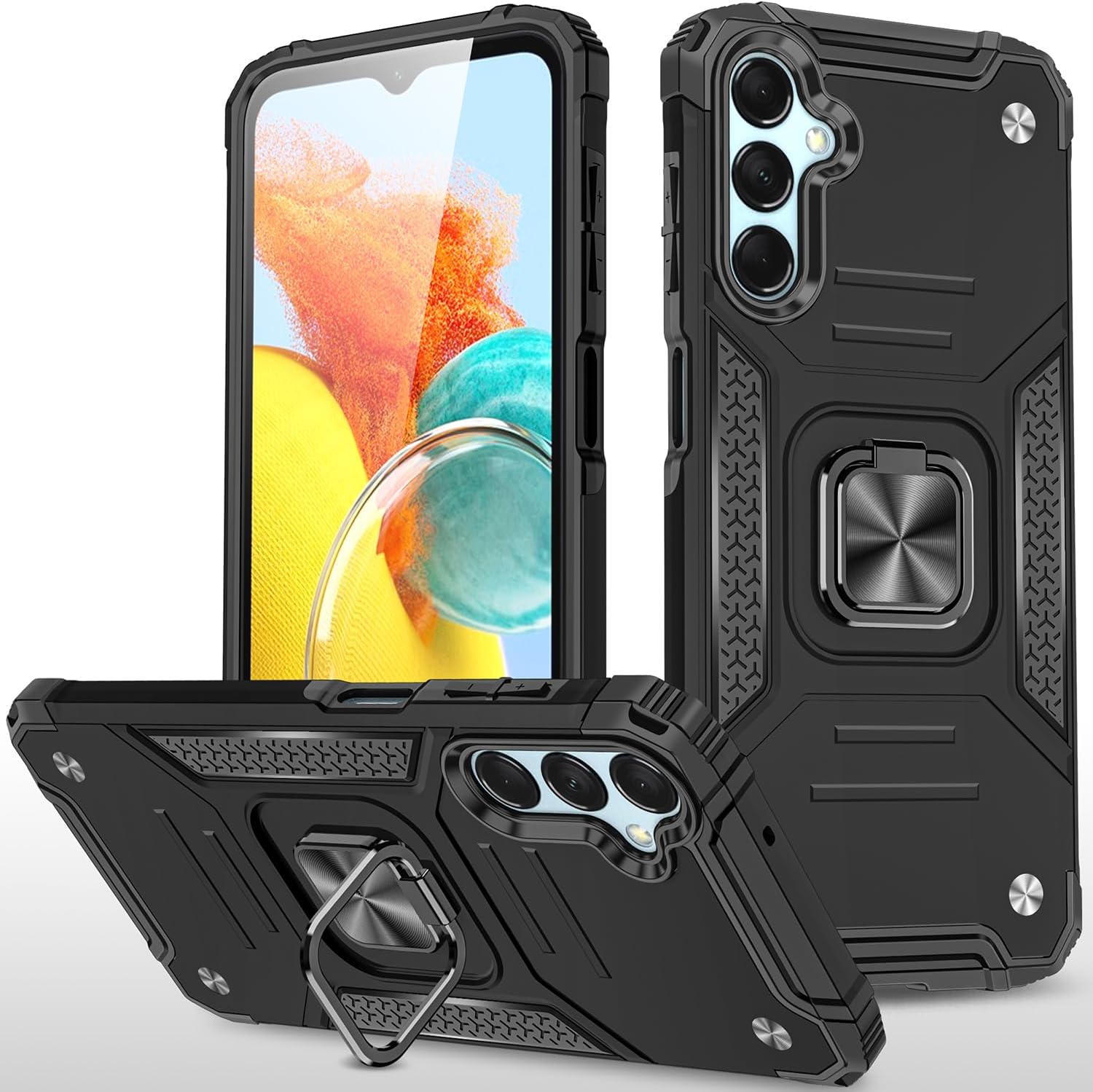 Amazon.com: Dionsibei Galaxy A25 5G Case Military Grade Built-in ...