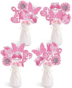 Amazon.com: Breast Cancer Awareness Party Decorations Centerpieces with ...