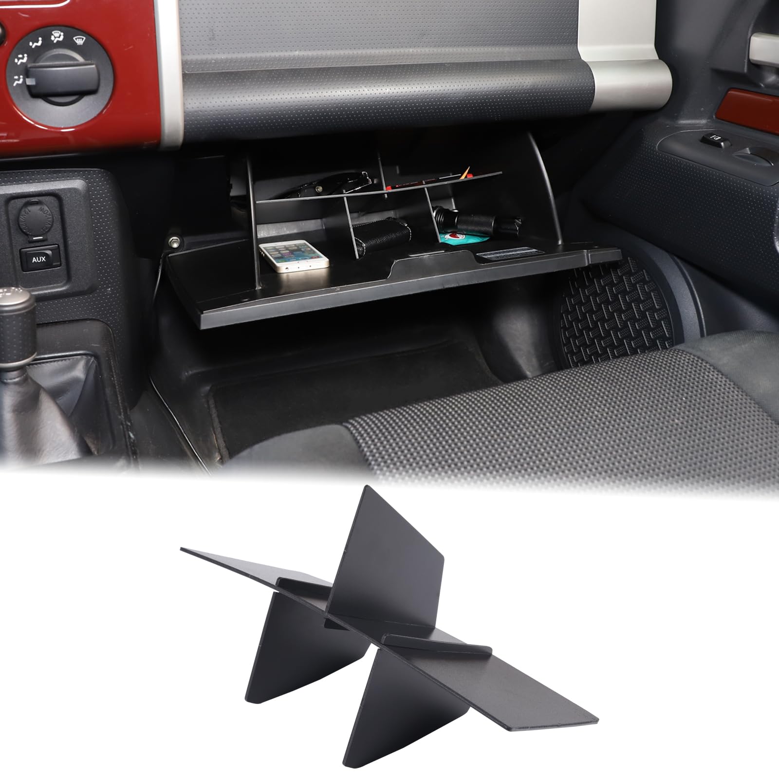 Amazon.com: Car Glove Box Organizer Dividers Fit Toyot@a FJ Cruiser ...