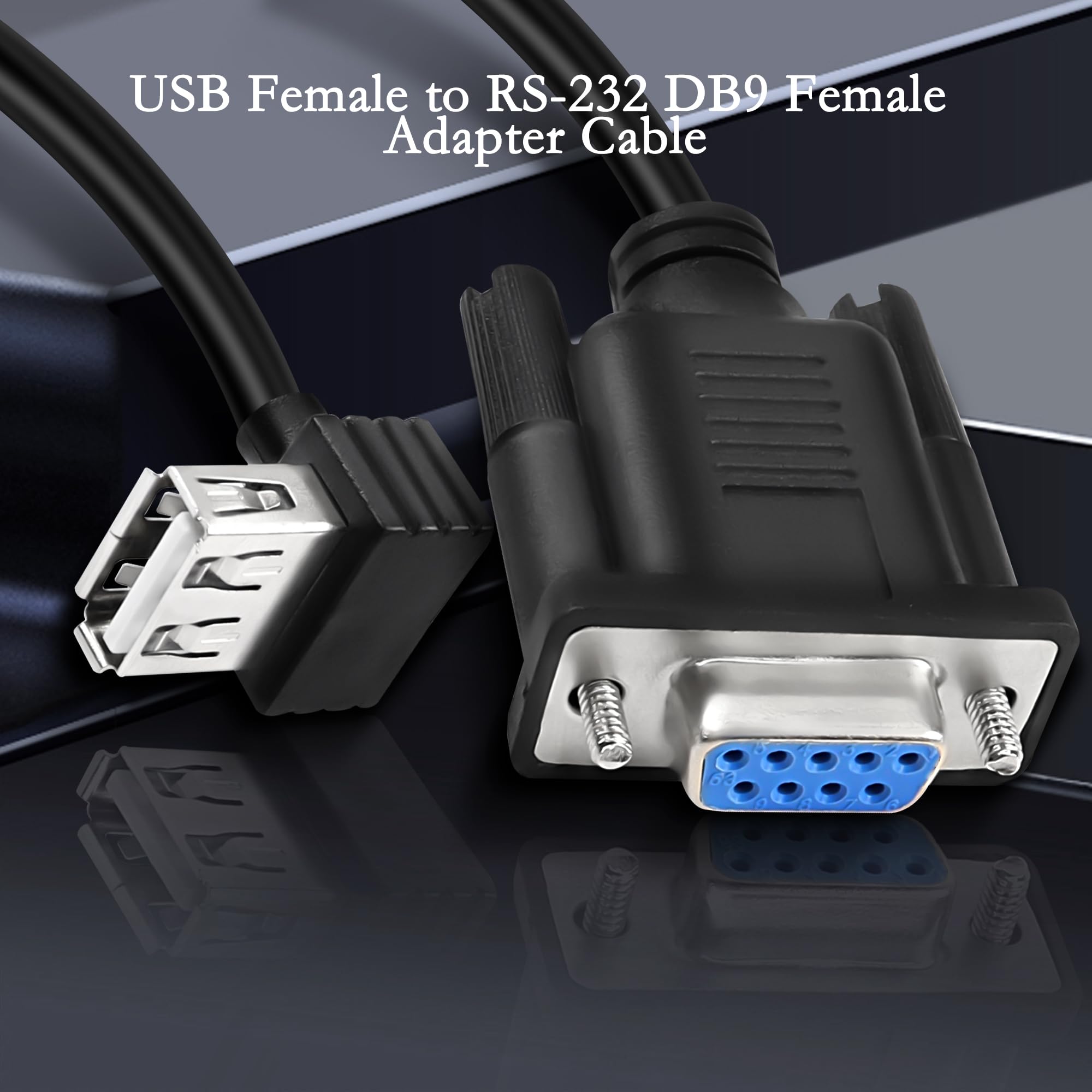 Usb Serial Adapter MEIRIYFA USB Female To RS-232 DB9 Female Adapter Cable,USB 2.0 To Serial ...