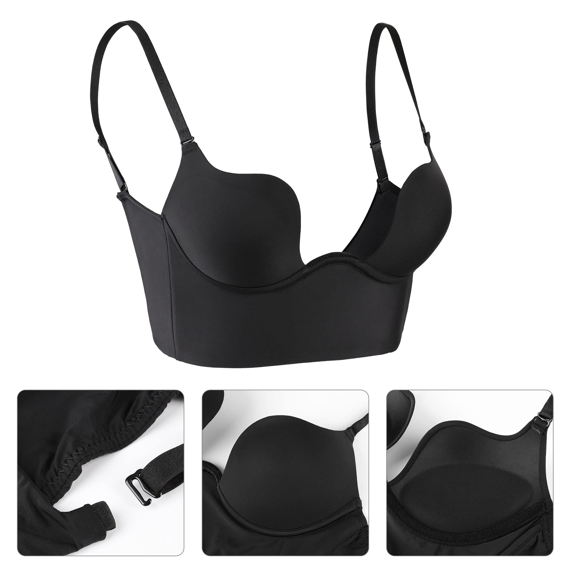 Snapklik.com : Lemorosy Womens Deep V Plunge Red Carpet Convertible ...