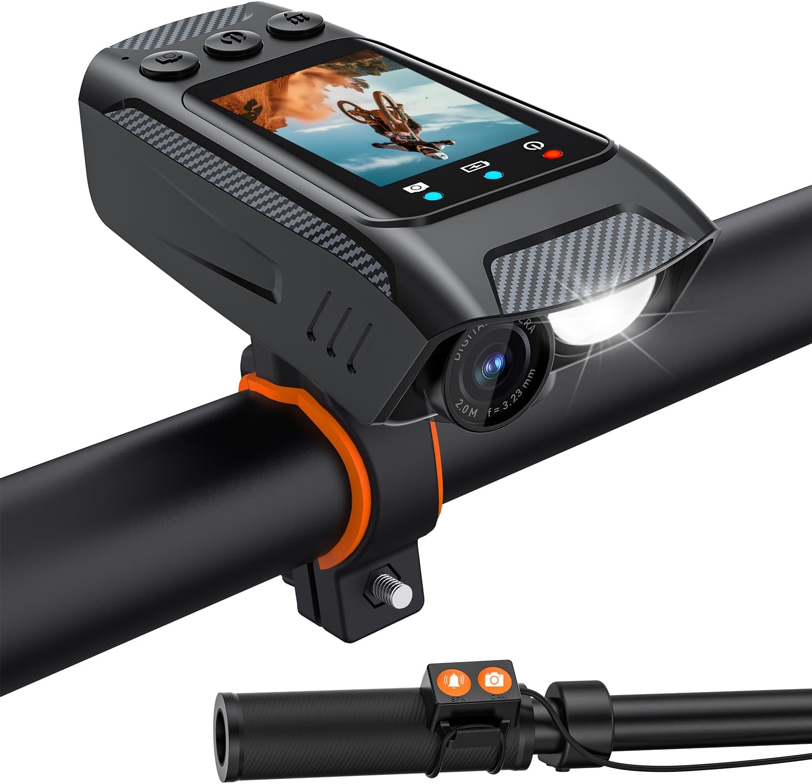 Amazon.com : AKEEYO AKY-710S Motorcycle/Bike Camera 4K 28fps, 2K 55fps, Wide-Angle 142°, IP67 ...