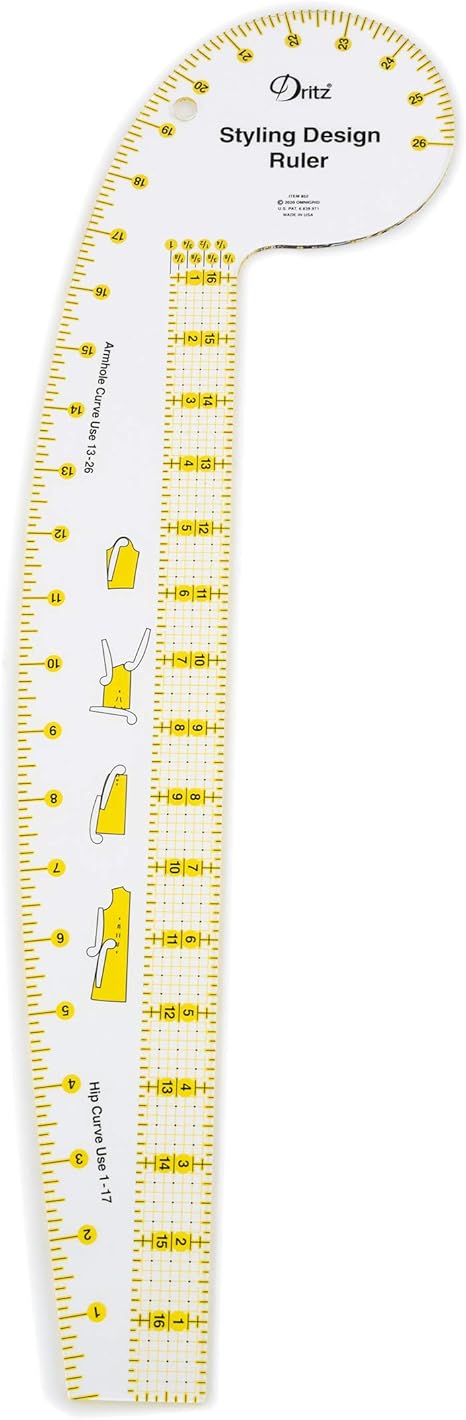 Amazon.com: Dritz Ruler Styling Design, Clear