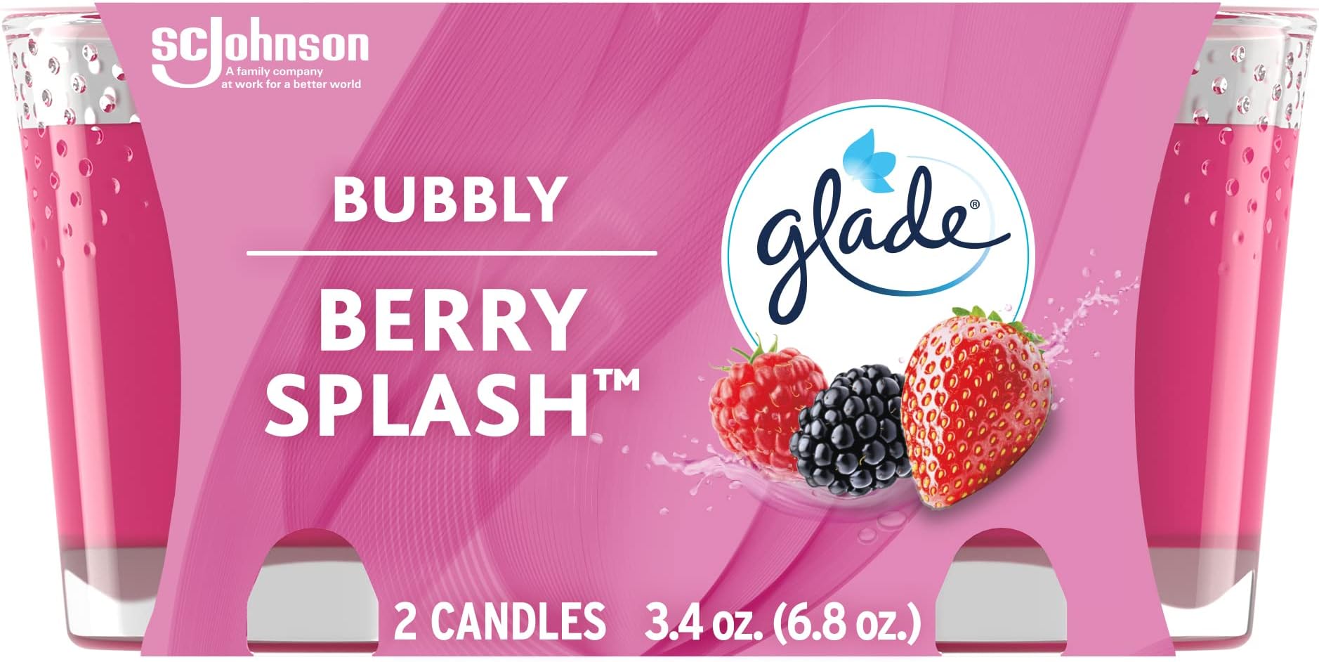 Amazon.com: Glade Candle Jar, Air Freshener, 2in1, Radiant Berries ...