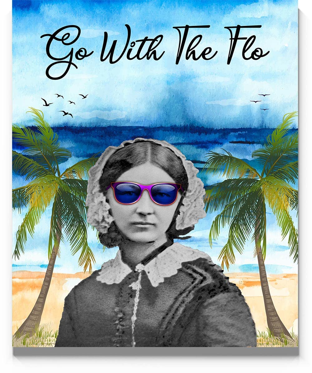 Amazon.com: Gift For Nurse Go With The Flo Nursing Quote 11"x14 ...