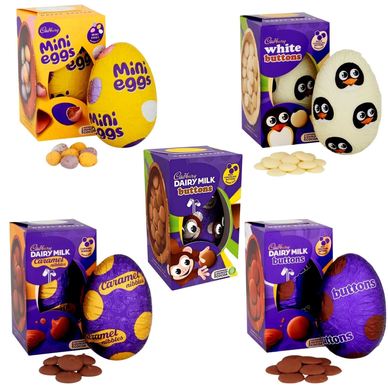 Cadbury Easter Eggs Chocolate Bundle 2023 With Caramel Egg 96g ...