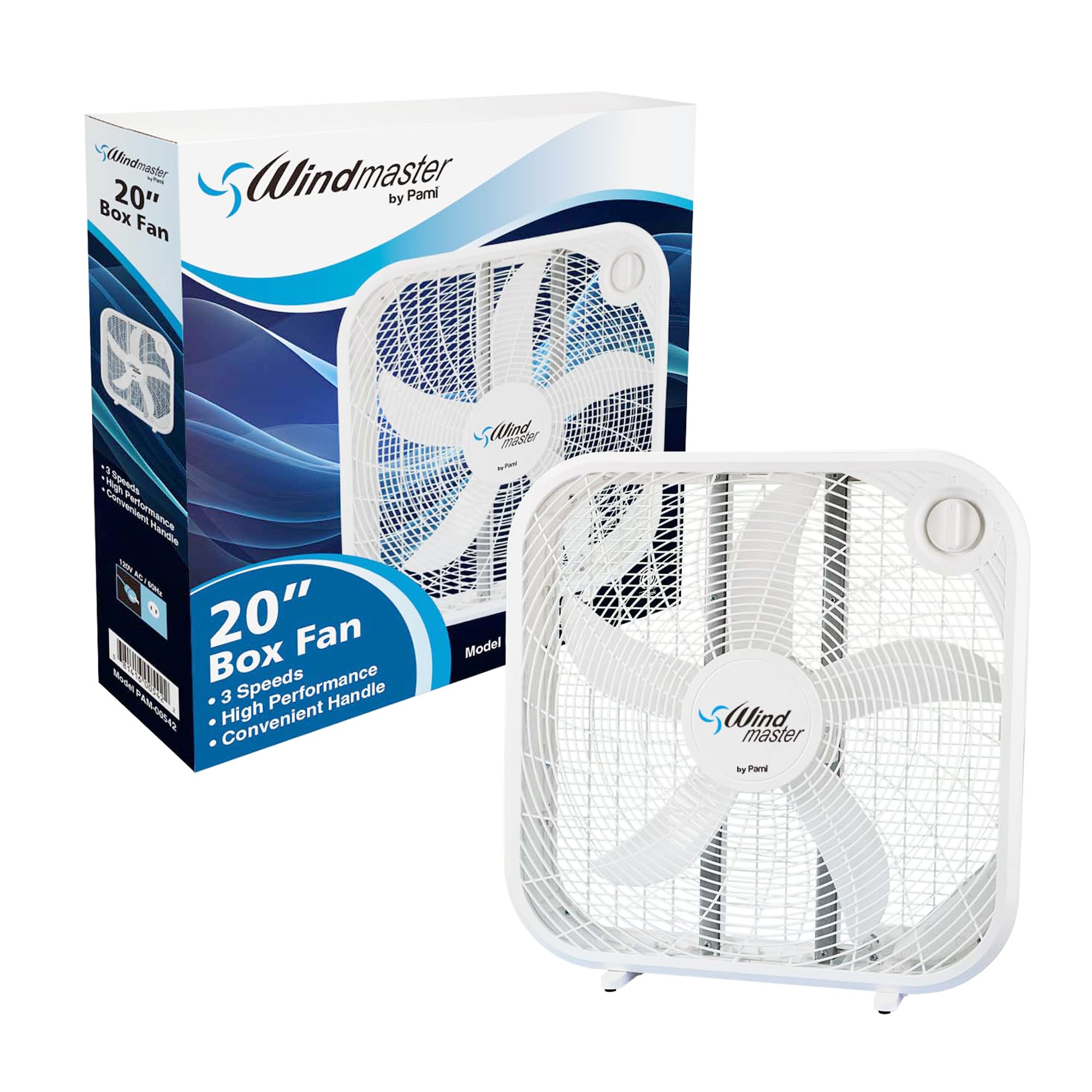 Amazon.com: PAMI 20” High-Performance Box Fan - Portable Floor Fan With ...