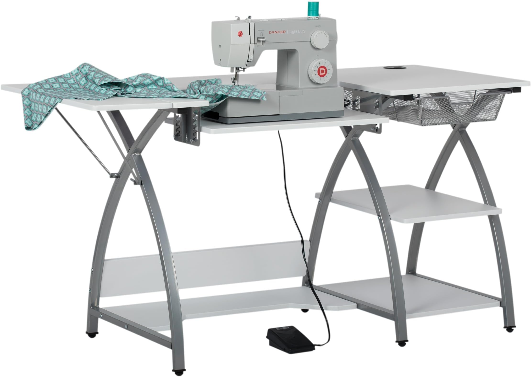 Amazon.com: Sew Ready , White Pro Line Craft, Sewing Table, Office Desk ...