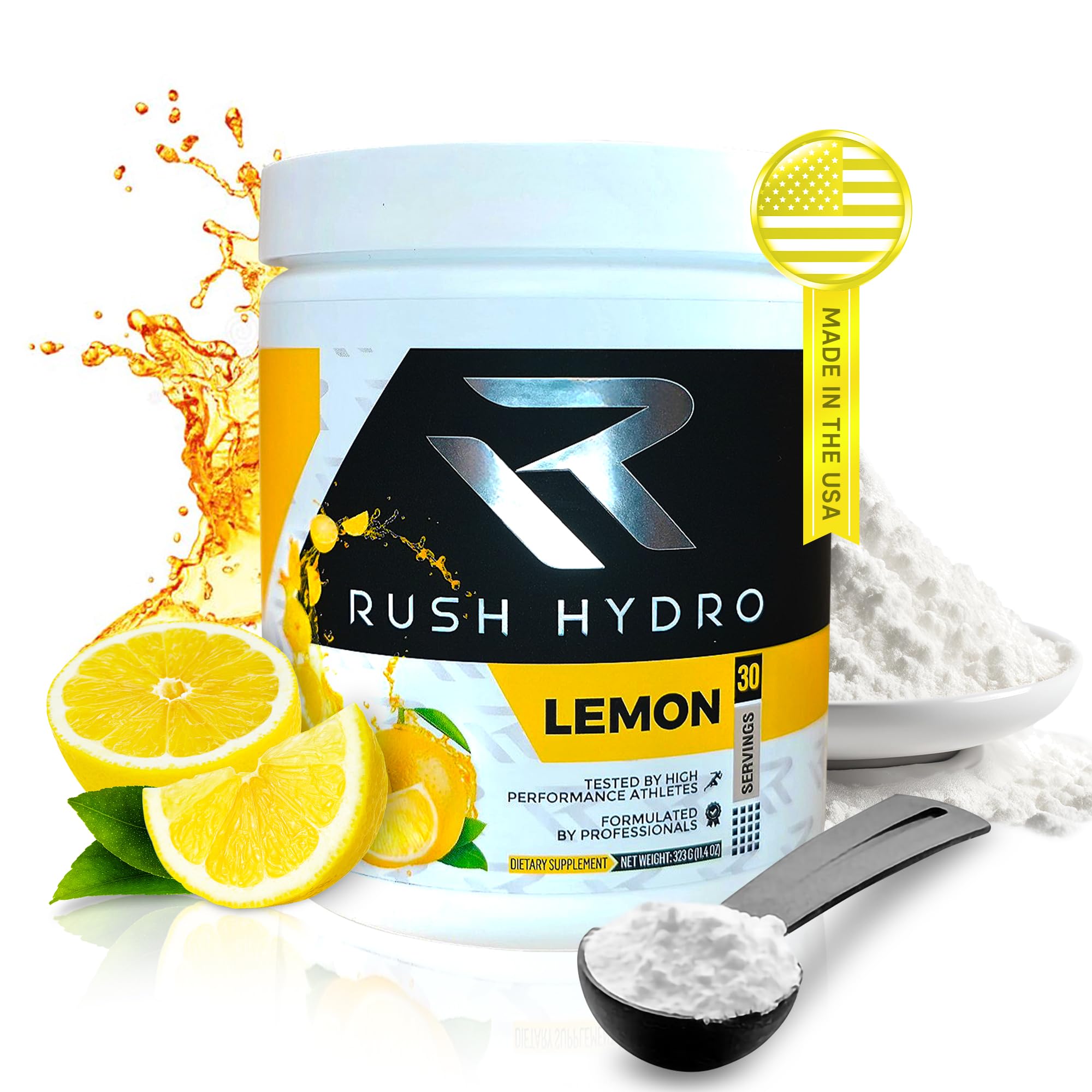 Amazon.com: RUSH HYDRO No Sugar Electrolyte Powder, Refreshing Lemon ...