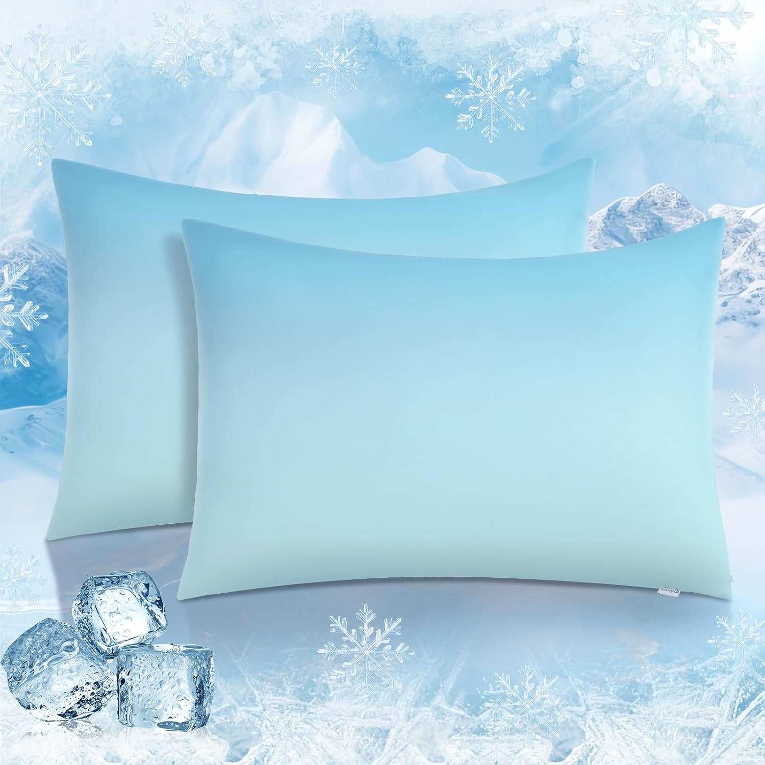 Luxear Cooling Pillow Cases, 2 Pack Standard Size Arc-Chill Q-max > 0.5 ...