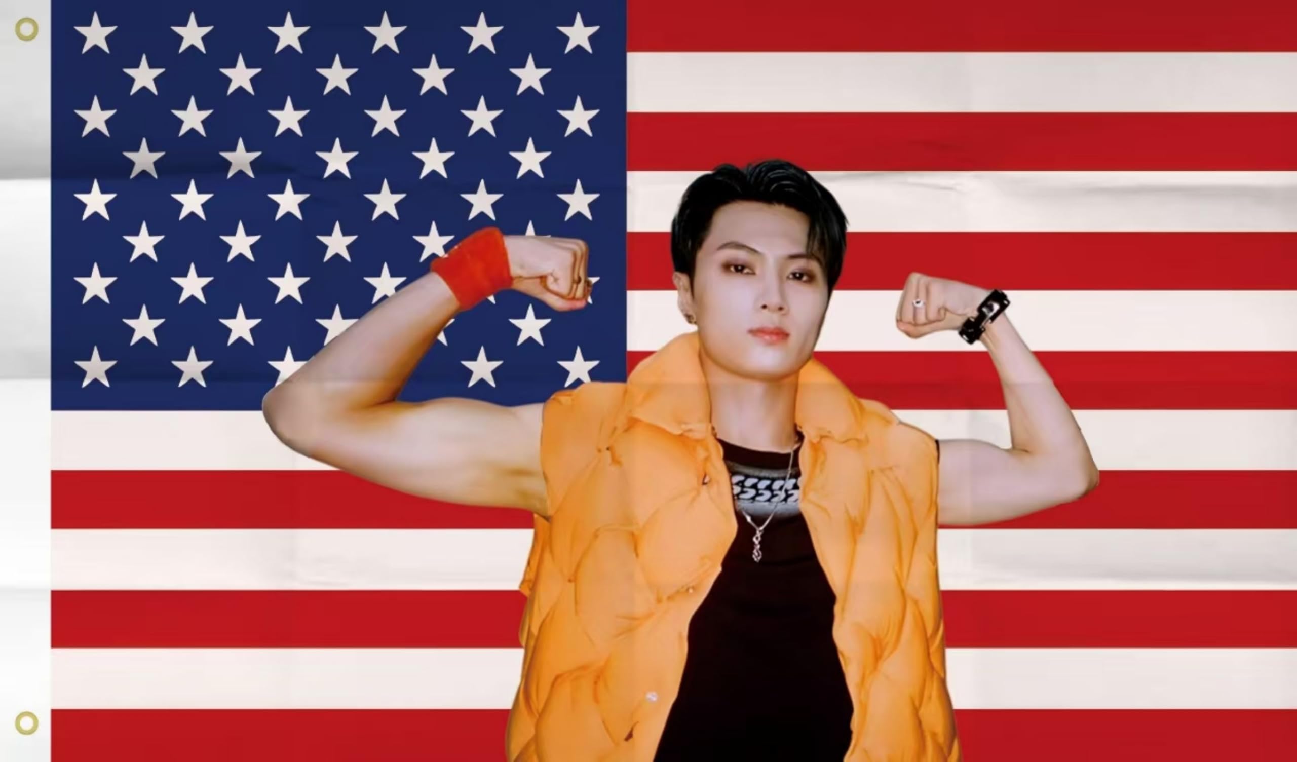 Amazon.com : Jake Enhypen Abs American flag 3x5 Ft Outdoor Indoor,Kpop ...
