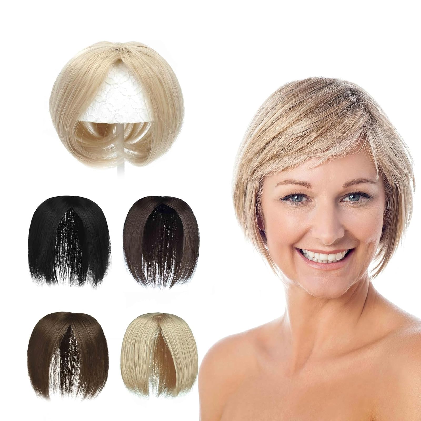 JYTDBCS Hair Toppers for Women 2 Clips in Hair Pieces Topper Straight ...