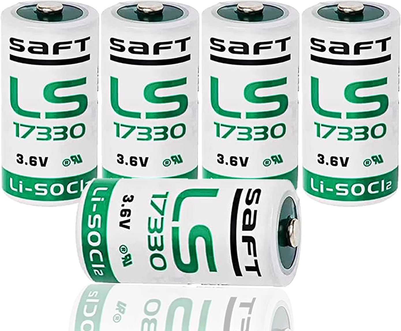 Amazon.com: (Pack of 5) LS17330 3.6V 2100mAh Battery for Saft LS 17330 ...