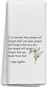 Amazon.com: TNUW Inspirational Quotes Daisy Kitchen Towels 16X24In ...
