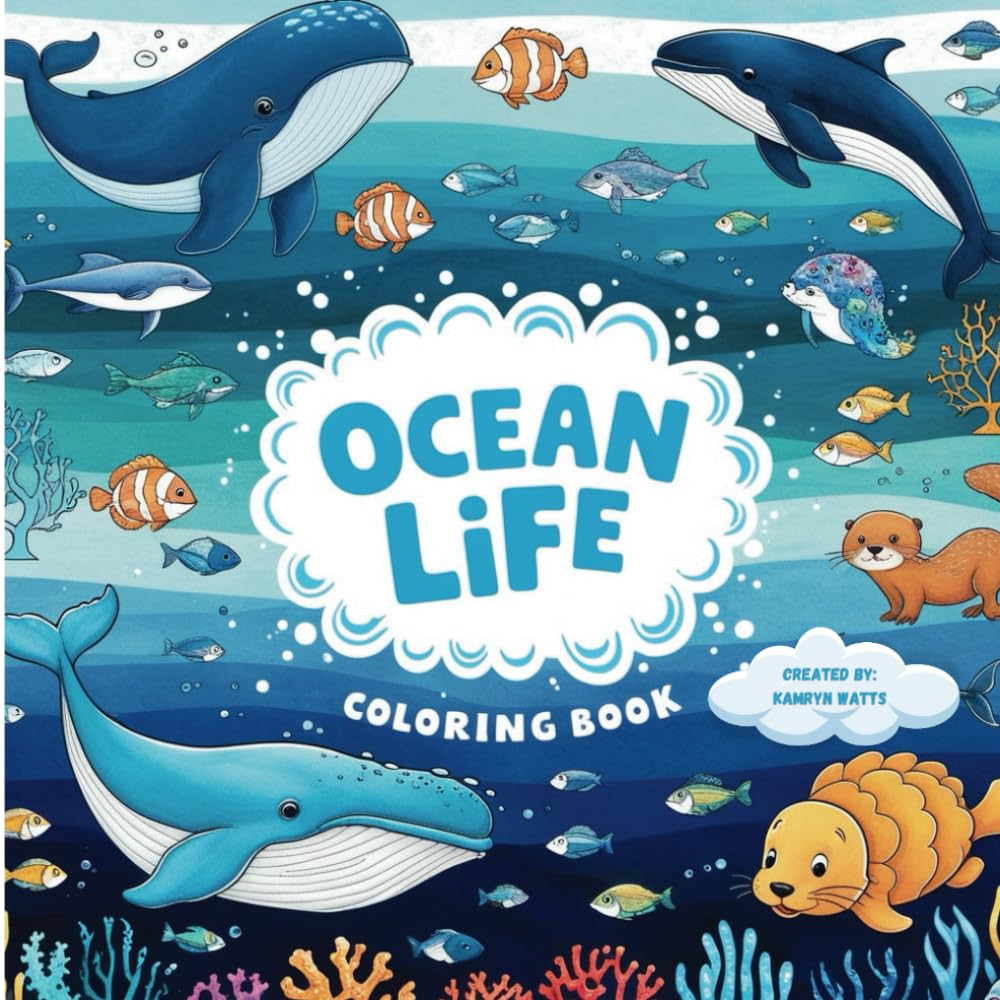 Amazon.com: Ocean Life: Marine Creatures: Coloring Book: Educational ...