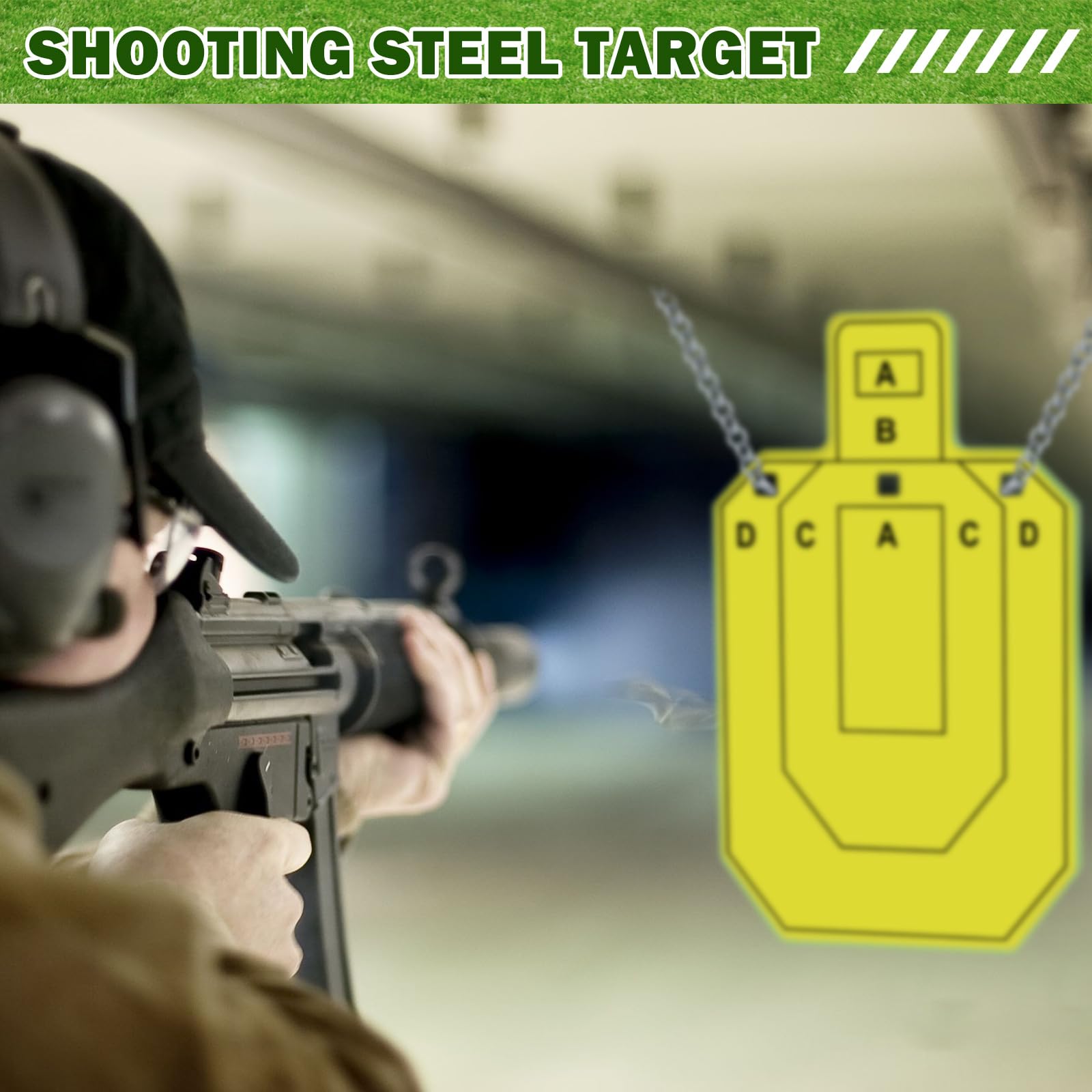 Ar500 Steel Target, 3/8" Thick Shooting Metal Target with, Gong ...