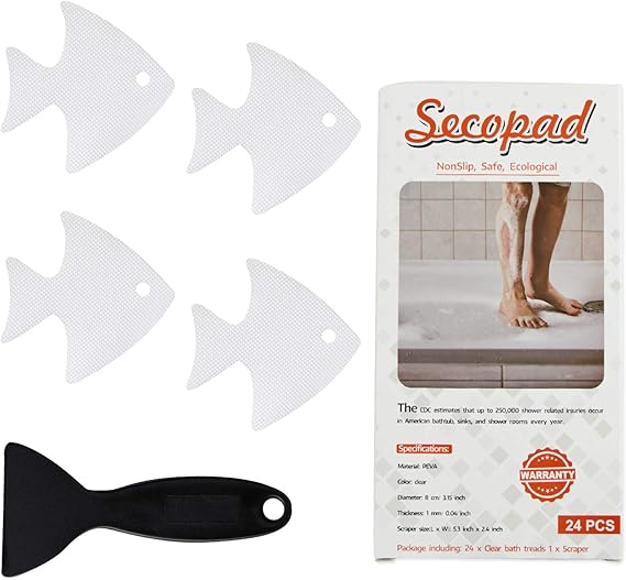 Amazon.com: Secopad Bathtub Stickers Non-Slip, 24 PCS Safety Shower ...