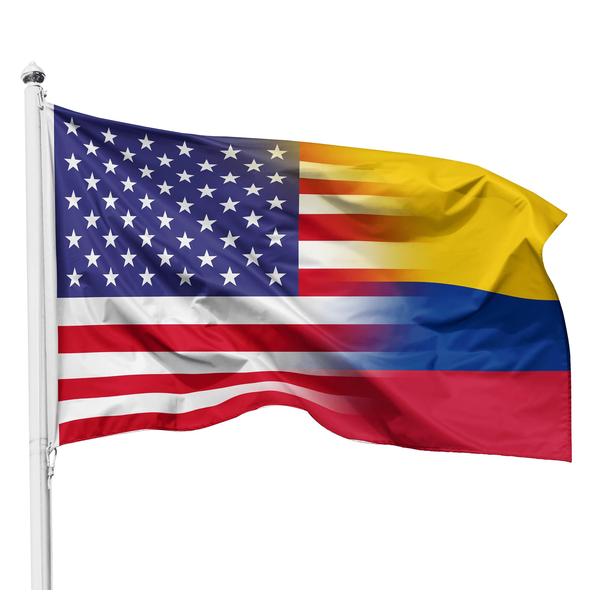 Bandera De Colombia Bandera Nueva York Se Vistió Con Los Colores De