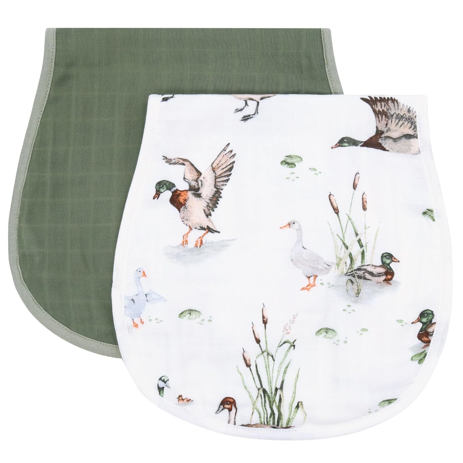 Amazon.com: LifeTree Muslin Baby Burp Cloths - 2 Pack 70% Viscose from ...